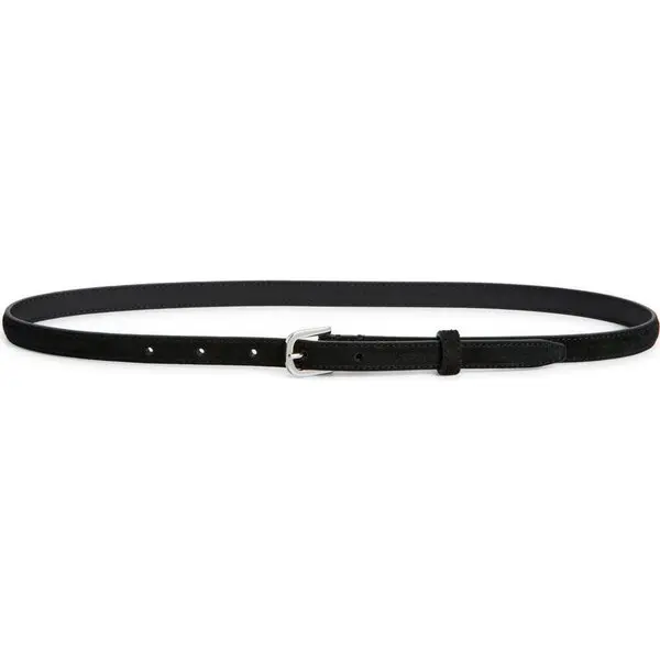 TOTEME Skinny Suede Belt - Black