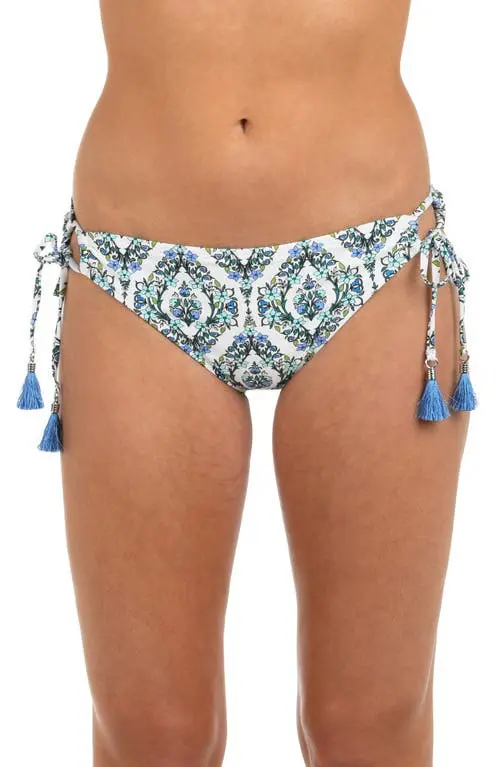 La Blanca Deja Adjustable Loop Hipster Bikini Bottoms - Blue
