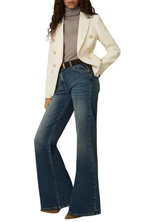 REISS Tally Double-breasted Wool-blend Blazer - White