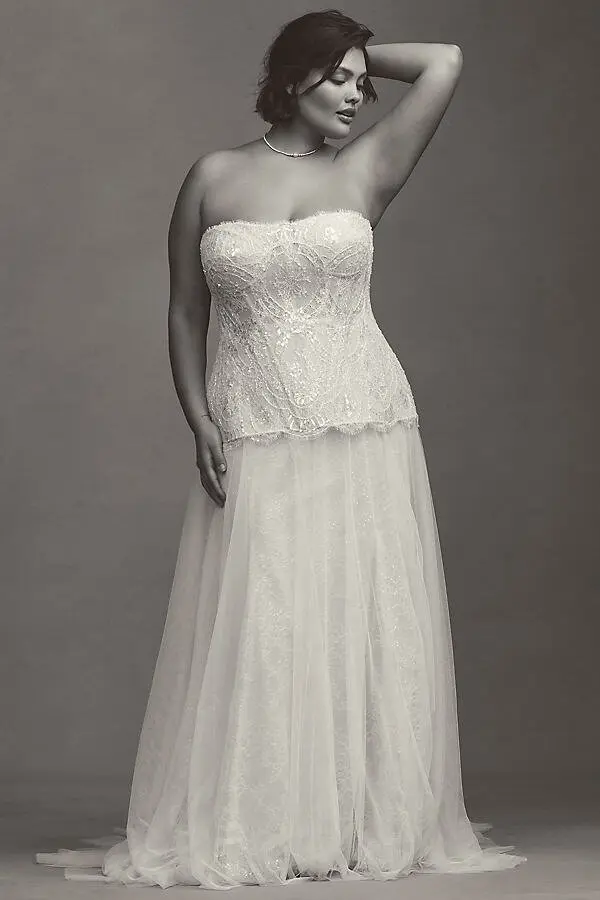 Watters Brookehaven Strapless Wedding Gown