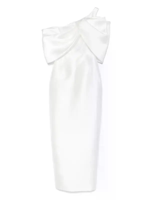 Solace London Asymmetric One-shoulder Dress - White
