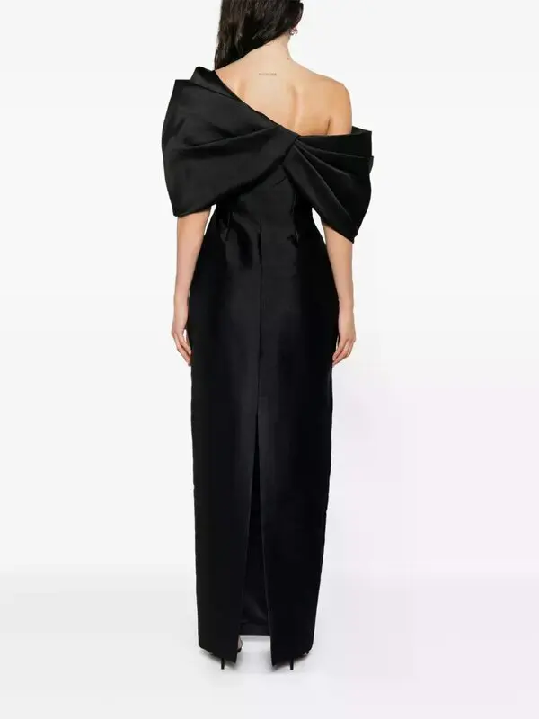 Solace London Asymmetric Off-shoulder Dress