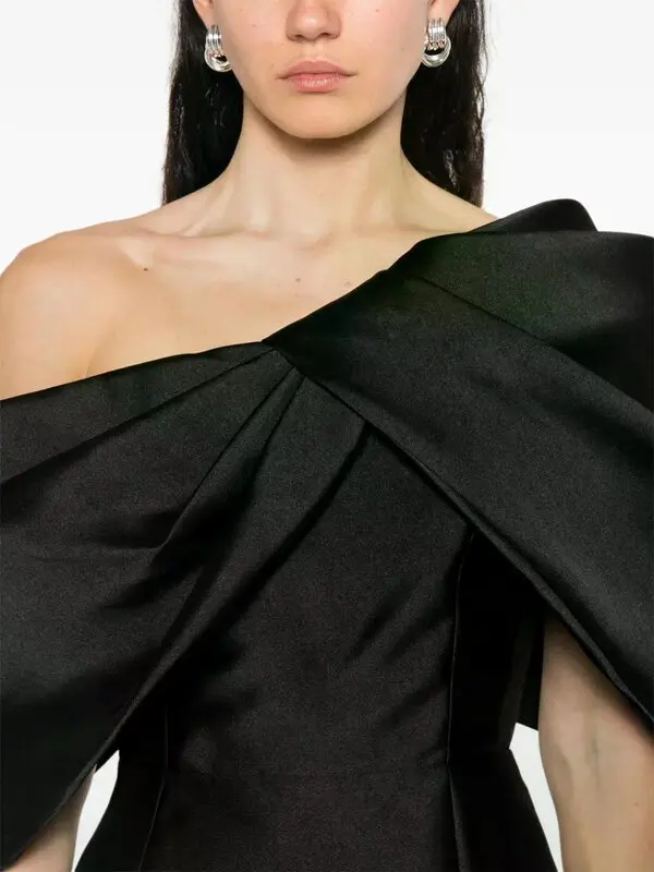 Solace London Asymmetric Off-shoulder Dress