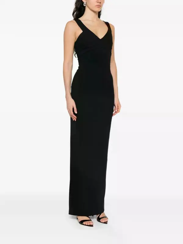 Solace London V-neck Dress - Black