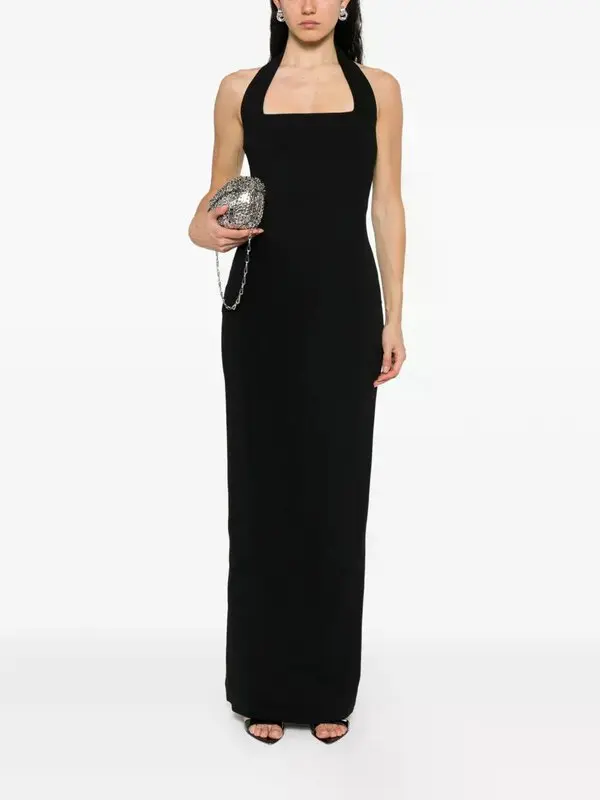 Solace London Ilona Square-neck Dress - Black