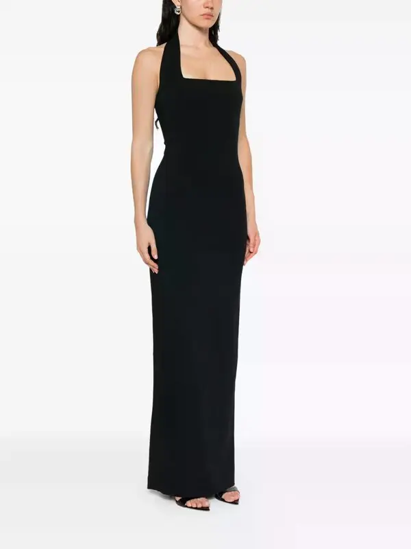 Solace London Ilona Square-neck Dress - Black