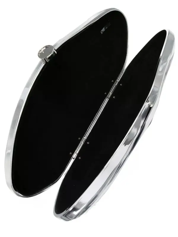 Cult Gaia Caldera Sculpted Clutch - Silver