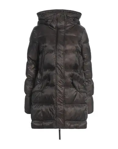 DEKKER Padded Camouflage Print Coat - Black