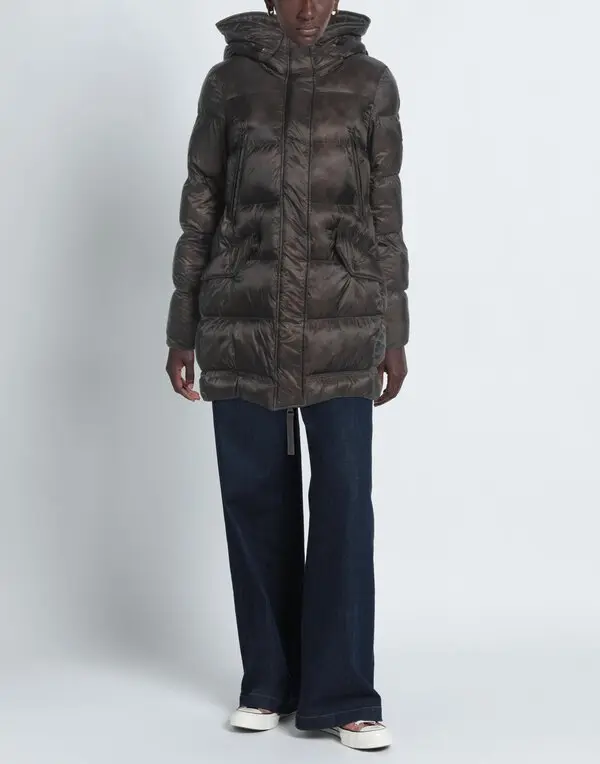 DEKKER Padded Camouflage Print Coat - Black