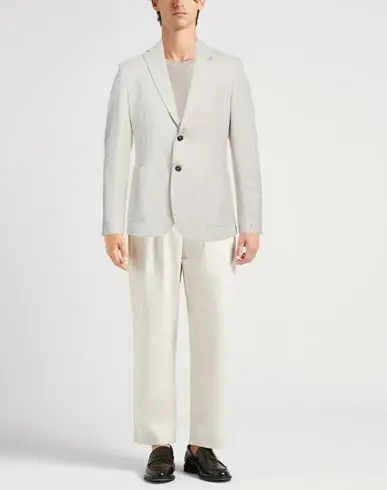 TOMBOLINI Blazer Ivory Size Cotton, Linen, Elastane