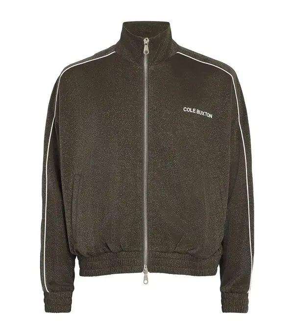 COLE BUXTON Metallic Glitter Track Jacket