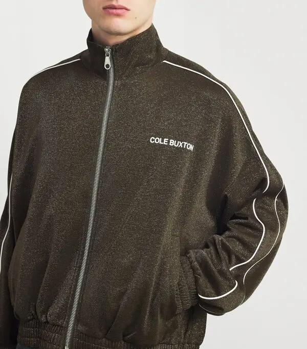 COLE BUXTON Metallic Glitter Track Jacket