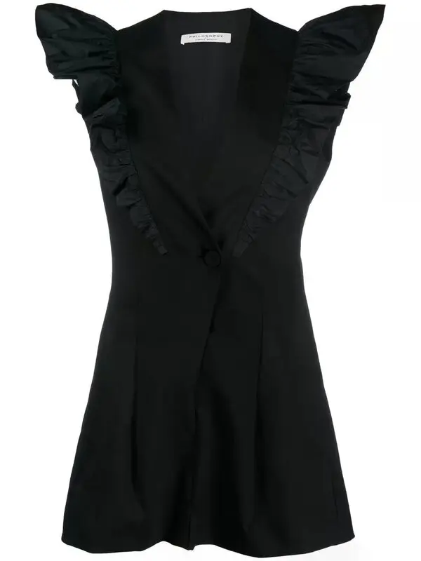 Philosophy Di Lorenzo Serafini Ruffle-sleeved Romper - Black