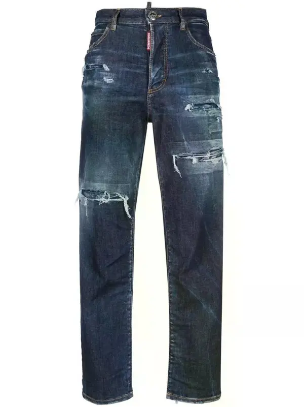 Dsquared2 Distressed High-waisted Jeans