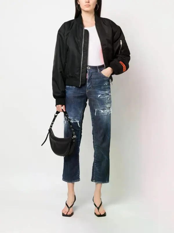 Dsquared2 Distressed High-waisted Jeans