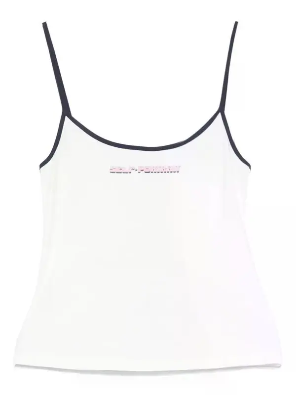 SELF-PORTRAIT Jersey Tank Top - White