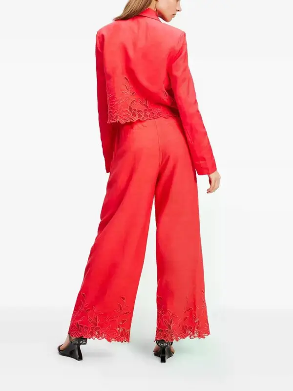 Karl Lagerfeld Embroidered Hem Trousers