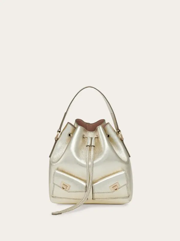 FERRAGAMO Multipocket Bucket Bag - Beige