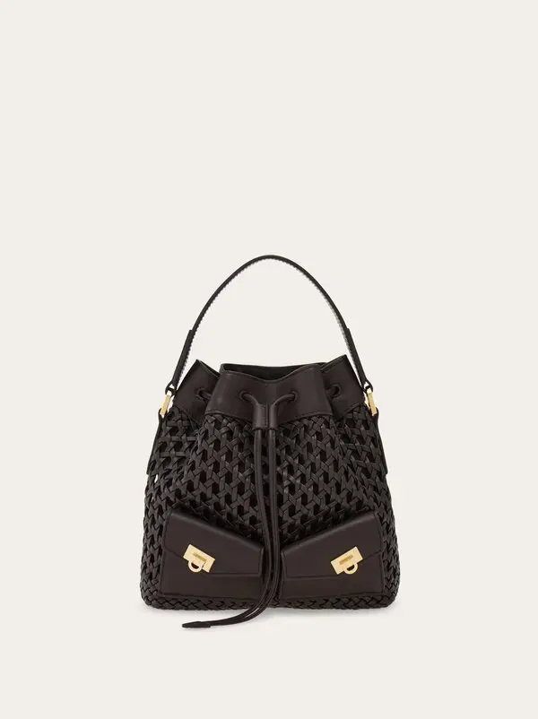 FERRAGAMO Multipocket Bucket Bag - Brown
