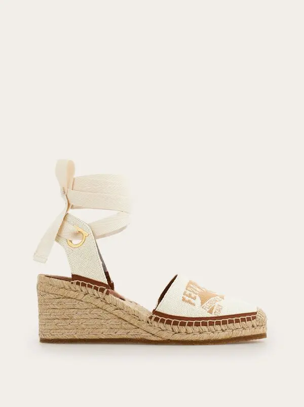 FERRAGAMO Wedge Espadrille - Beige