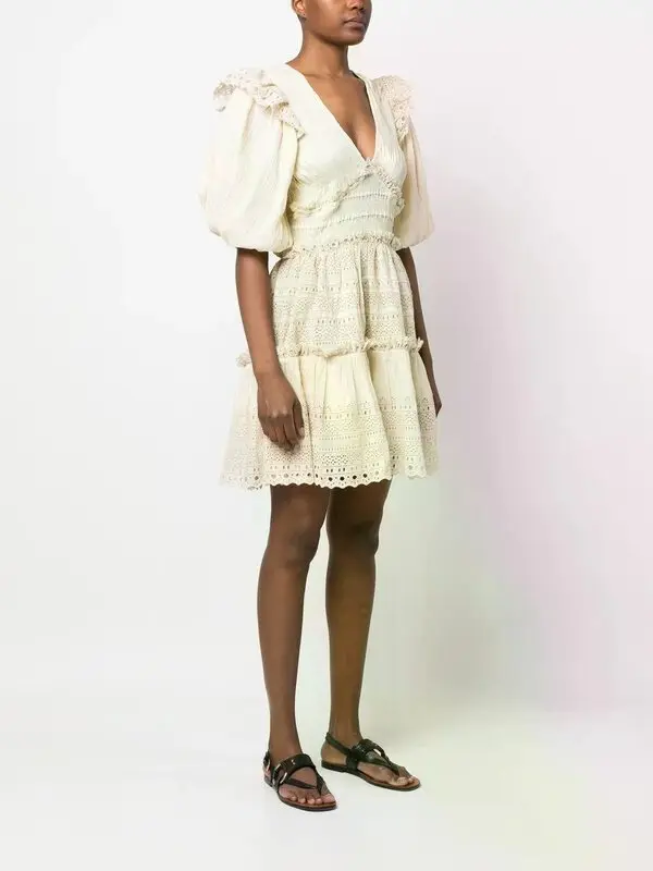 Sea Organic Cotton Puff-sleeved Dress