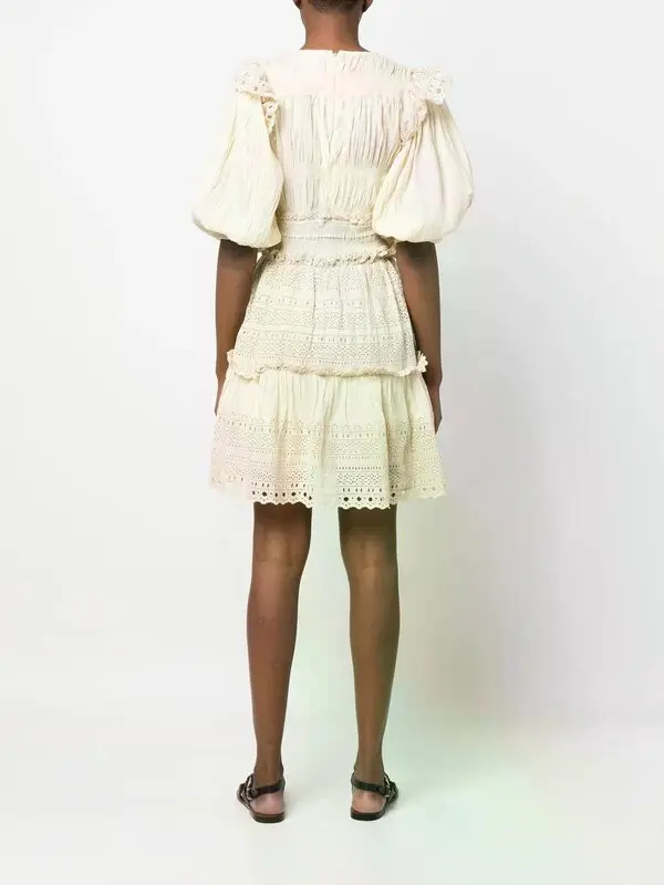 Sea Organic Cotton Puff-sleeved Dress