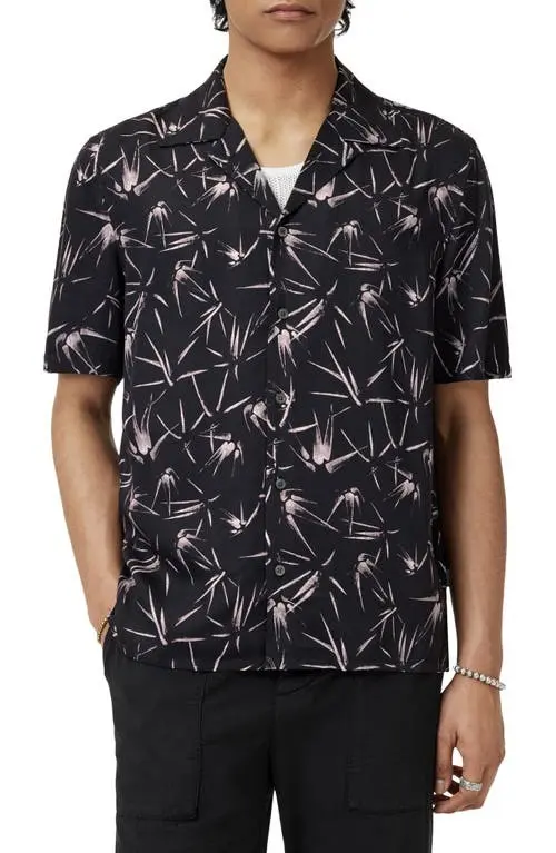 John Varvatos Dan Print Modal Camp Shirt