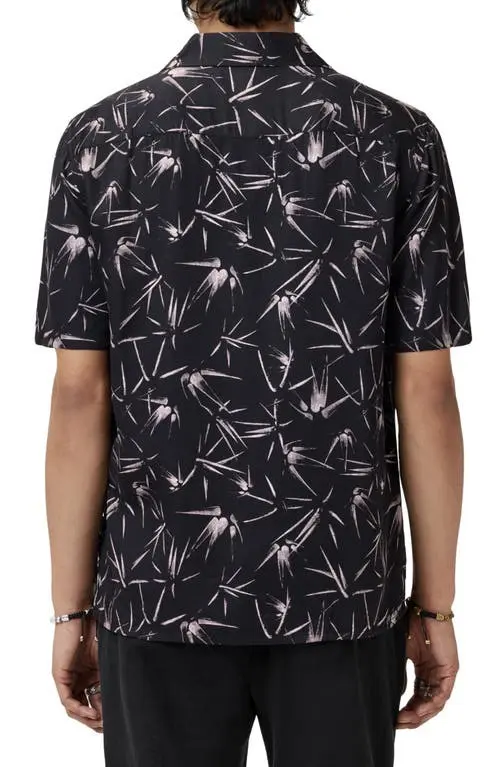 John Varvatos Dan Print Modal Camp Shirt
