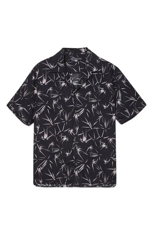 John Varvatos Dan Print Modal Camp Shirt