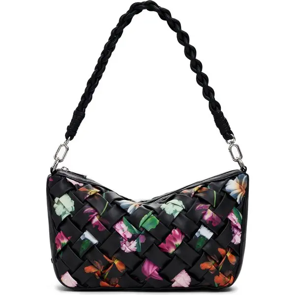Desigual Floral Woven Shoulder Bag