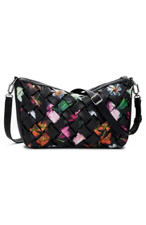 Desigual Floral Woven Shoulder Bag