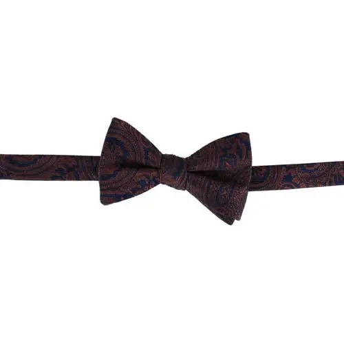 Trafalgar Sobee Paisley Silk Bow Tie - Brown