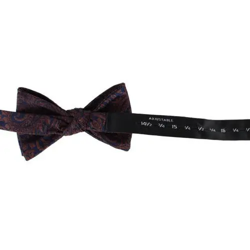 Trafalgar Sobee Paisley Silk Bow Tie - Brown
