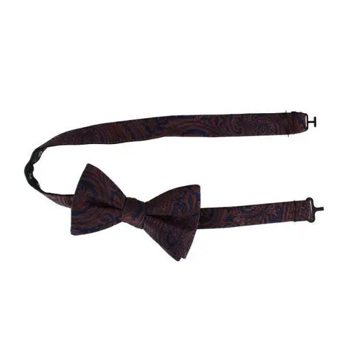 Trafalgar Sobee Paisley Silk Bow Tie - Brown