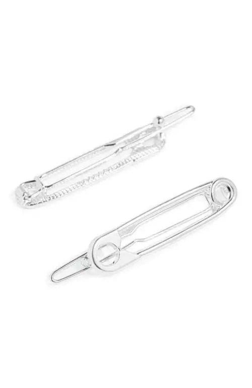NUME Safety Pin Hair Clips - Silver