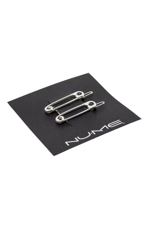 NUME Safety Pin Hair Clips - Silver