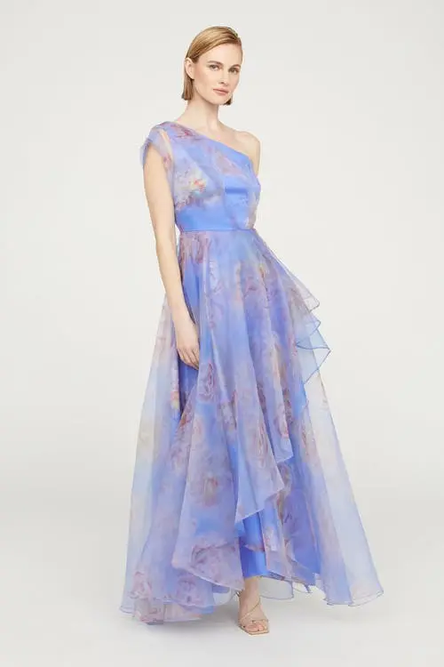 Theia Augusta One-shoulder Gown