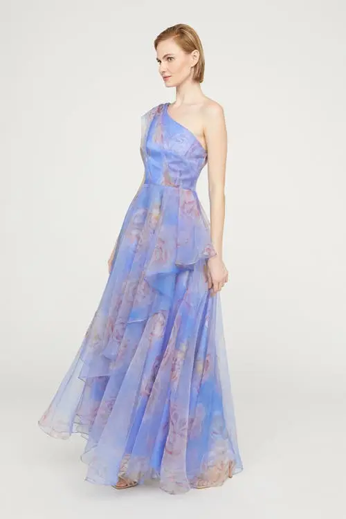 Theia Augusta One-shoulder Gown