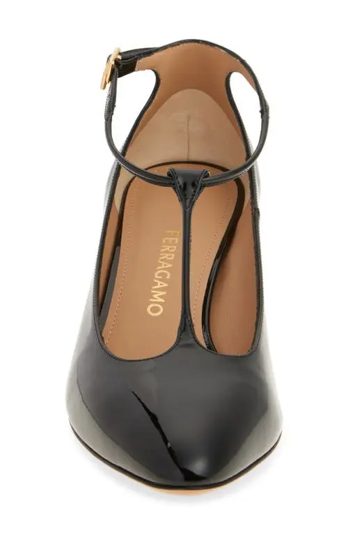 FERRAGAMO Tania T-strap Pointed Toe Pump