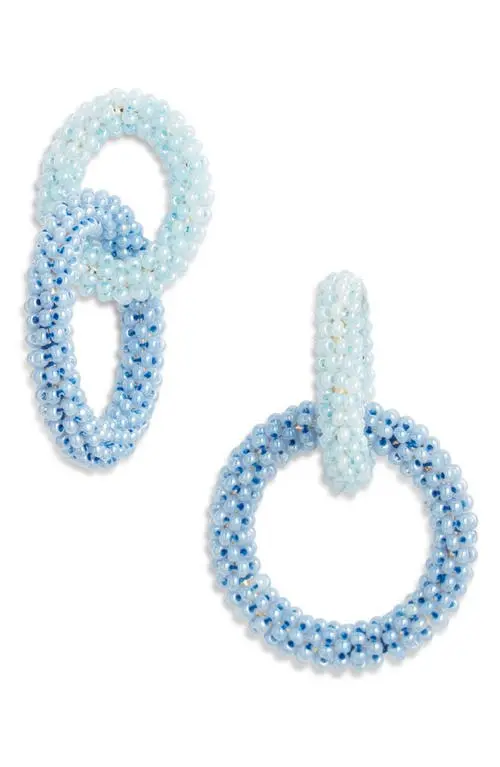 Nordstrom Color Pop Double Hoop Earrings - Light Blue Tonal