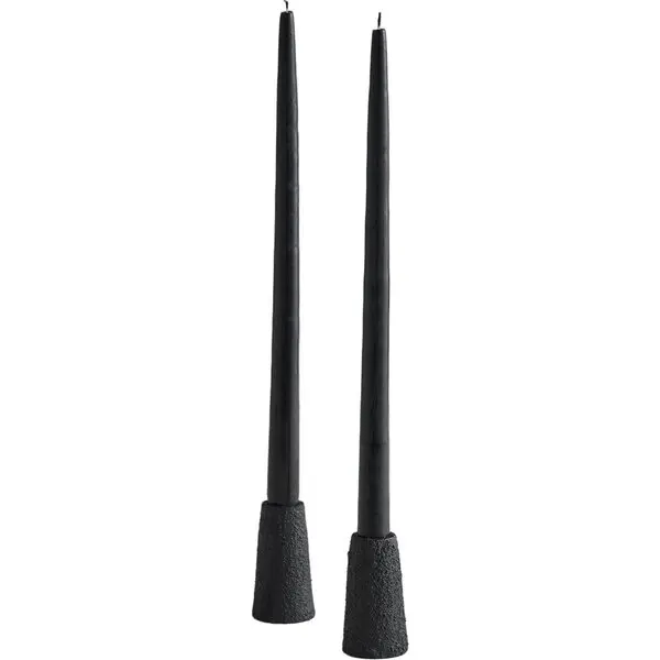 THE COLLECTIVE HOME Taper Holders Set Of 2 - Black