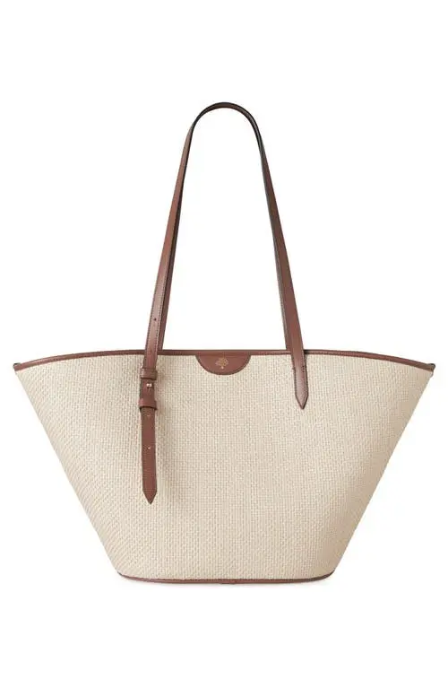 Mulberry Raffia Basket Tote