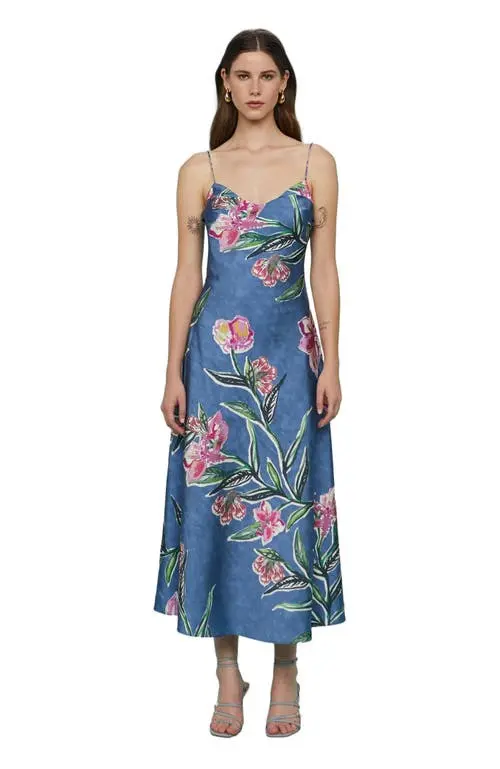 AMUR Delilah Midi Slip Dress