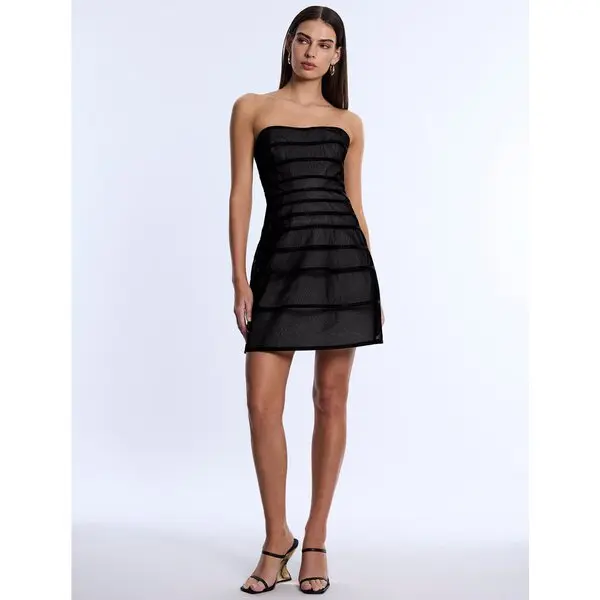 Bcbgmaxazria Sheer Strapless Mini Dress