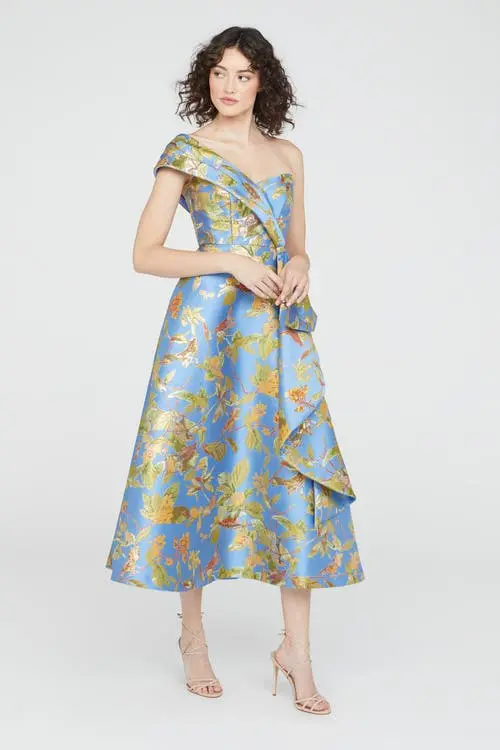 Theia Dalia Tea Length Dress