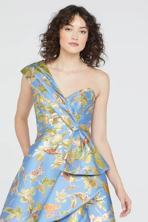 Theia Dalia Tea Length Dress