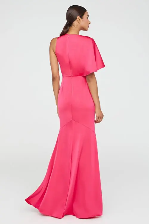 Theia Darcie Flutter Sleeve Gown