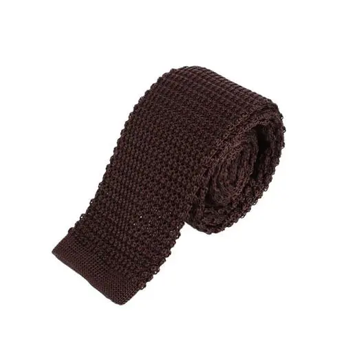 Trafalgar Zion Knit Silk Necktie - Brown