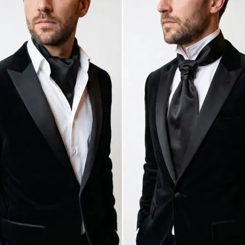 Trafalgar Grant Silk Ascot - Black