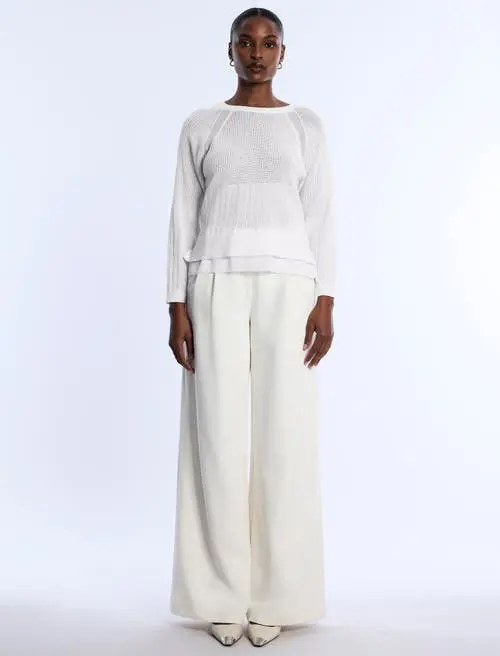 Bcbgmaxazria Pointelle Knit Sweater